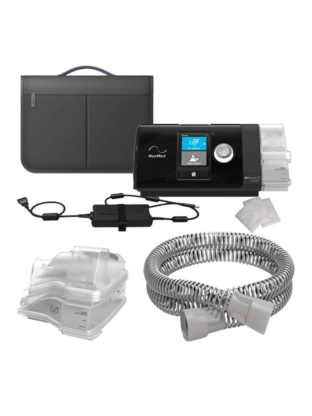 ResMed AirSense 10 AutoSet + ResMed HumidAir Nemlendirici + AirFit N20 ...